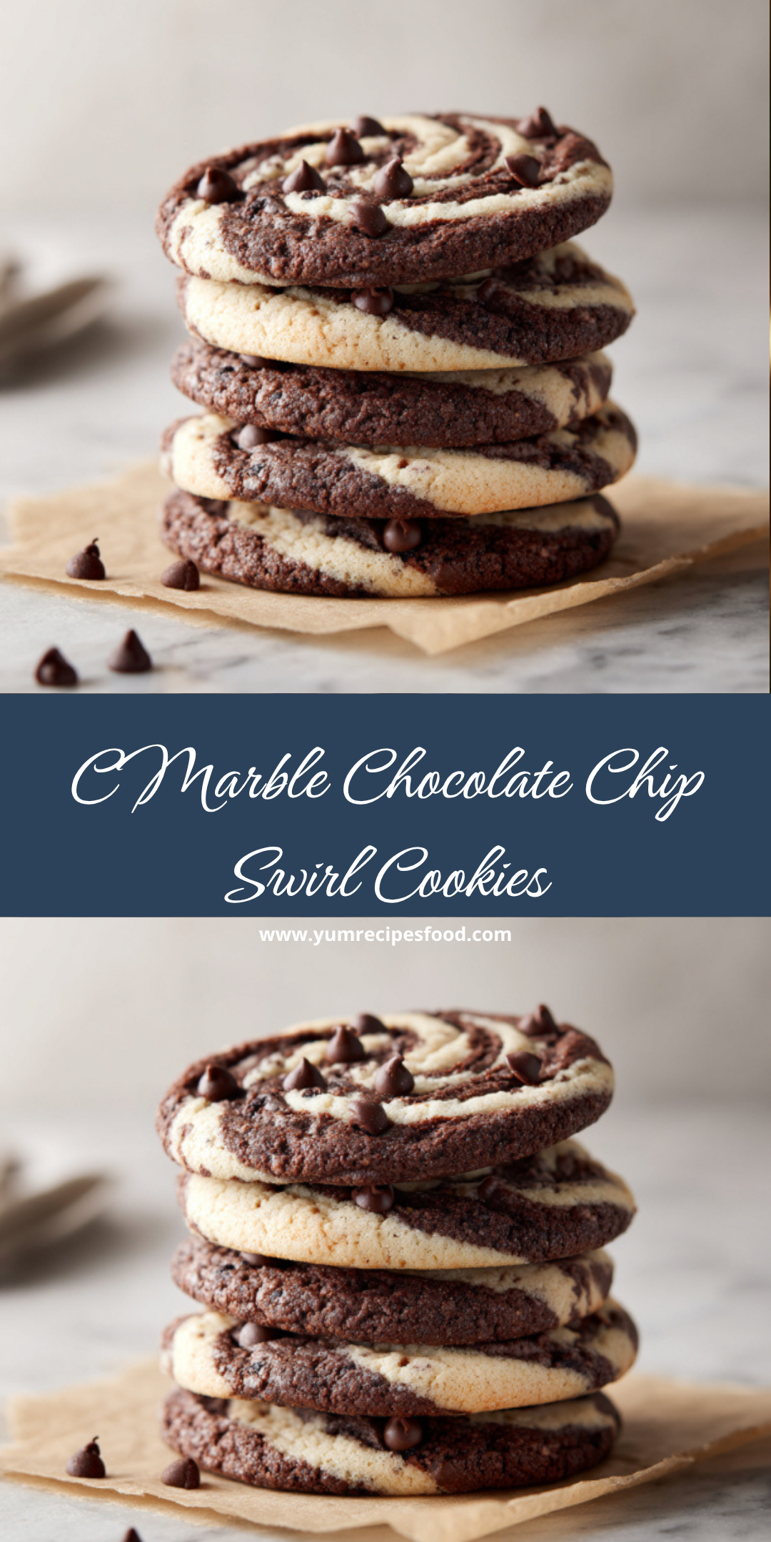Marble Chocolate Chip Swirl Cookies