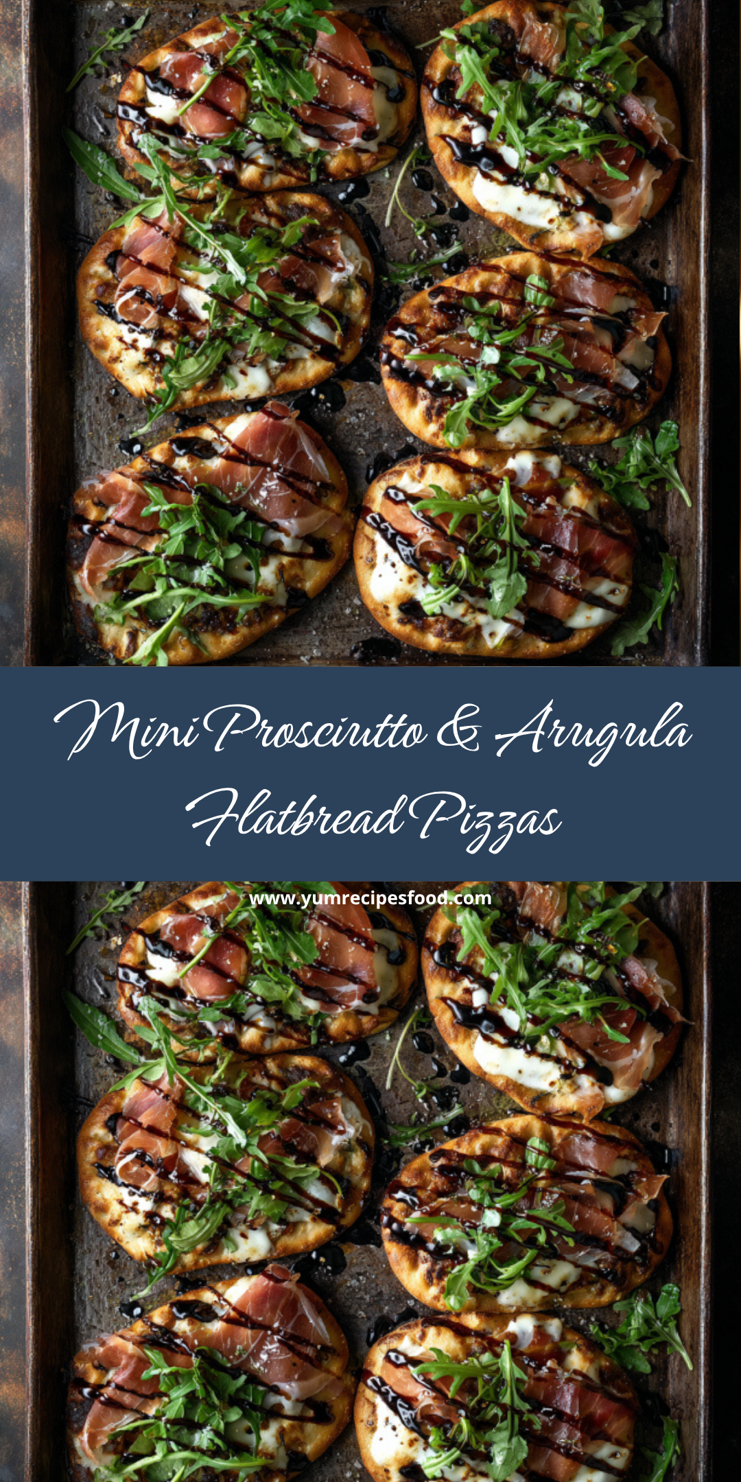 Mini Prosciutto & Arugula Flatbread Pizzas