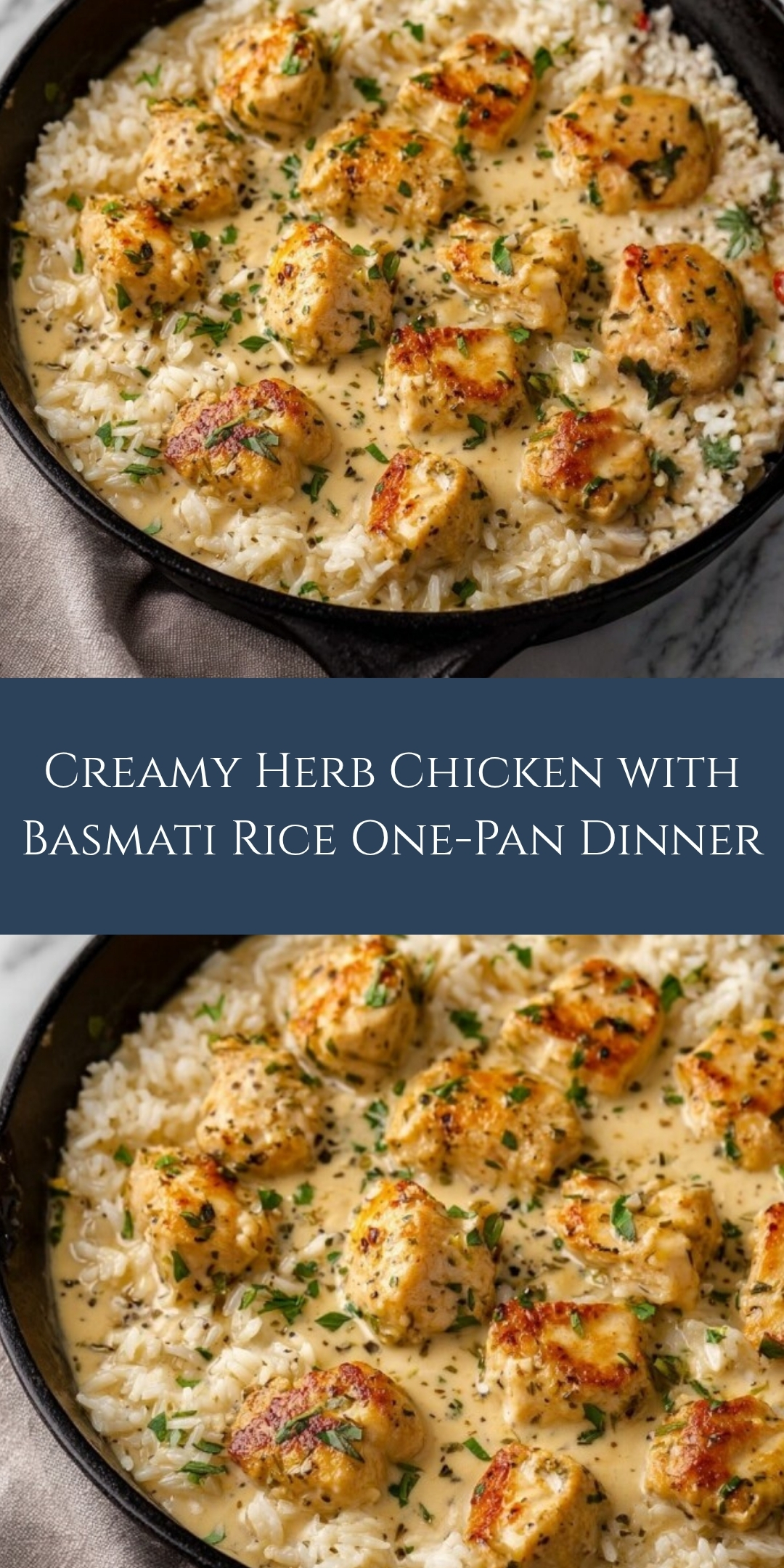 Creamy Herb Chicken & Basmati Rice - Cozy One-Pan Dinner